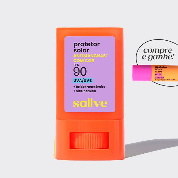 Protetor Solar Bastão com Cor Antimanchas FPS 90 – Sallve