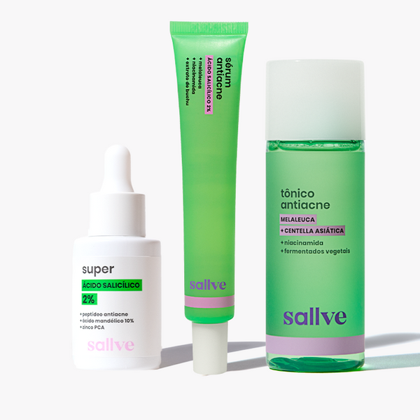 Trio Livre de Acne | Tratamento Antiacne Completo | Sallve